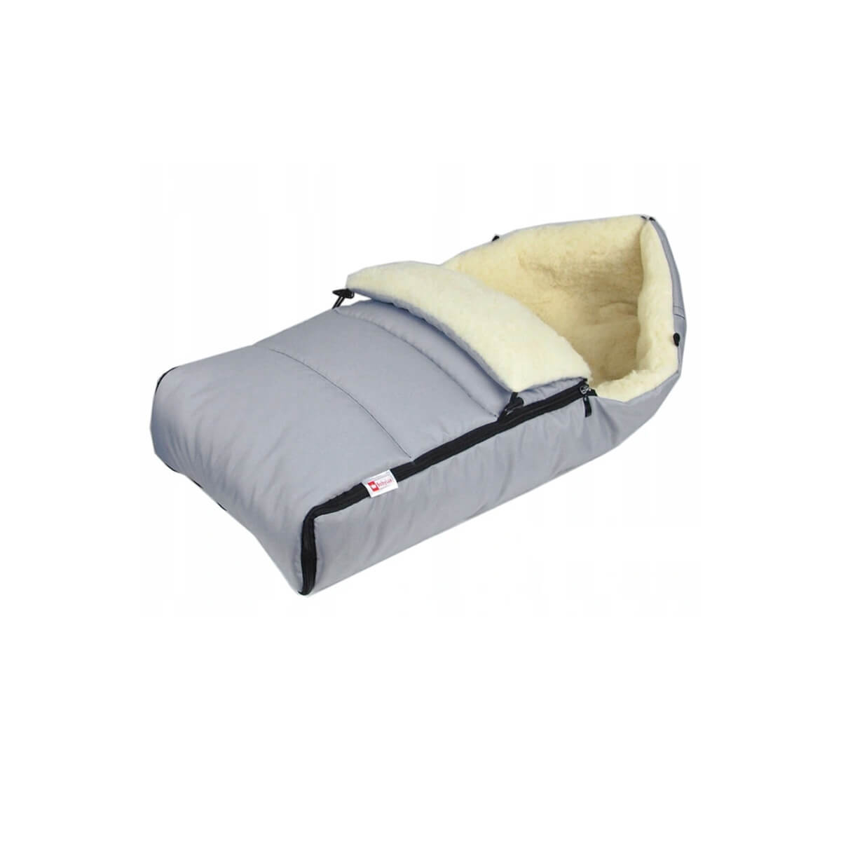Svetlo siva zimska vreča 90 cm - 100% ovčja volna
